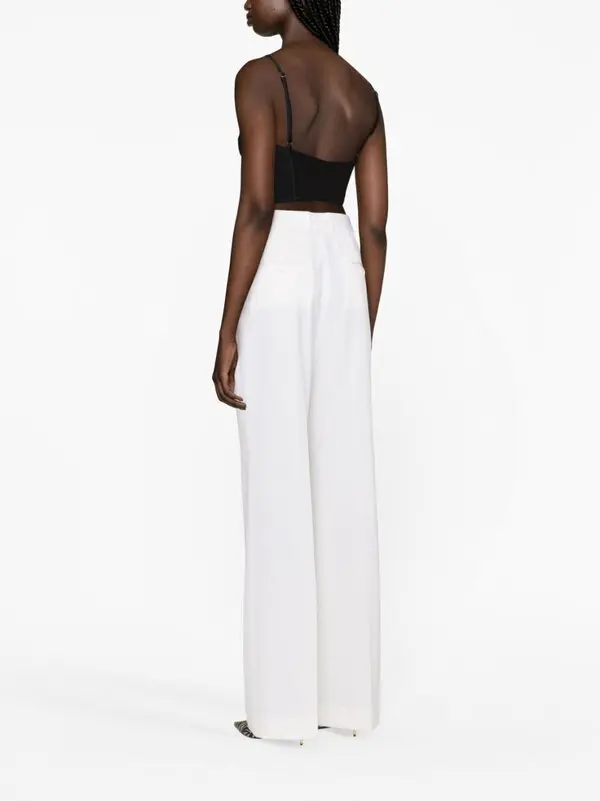 Dolce & Gabbana High-waisted Straight-leg Trousers - White