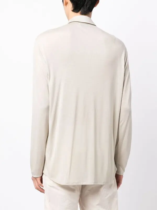 POST ARCHIVE FACTION Zip-up Lyocell Shirt