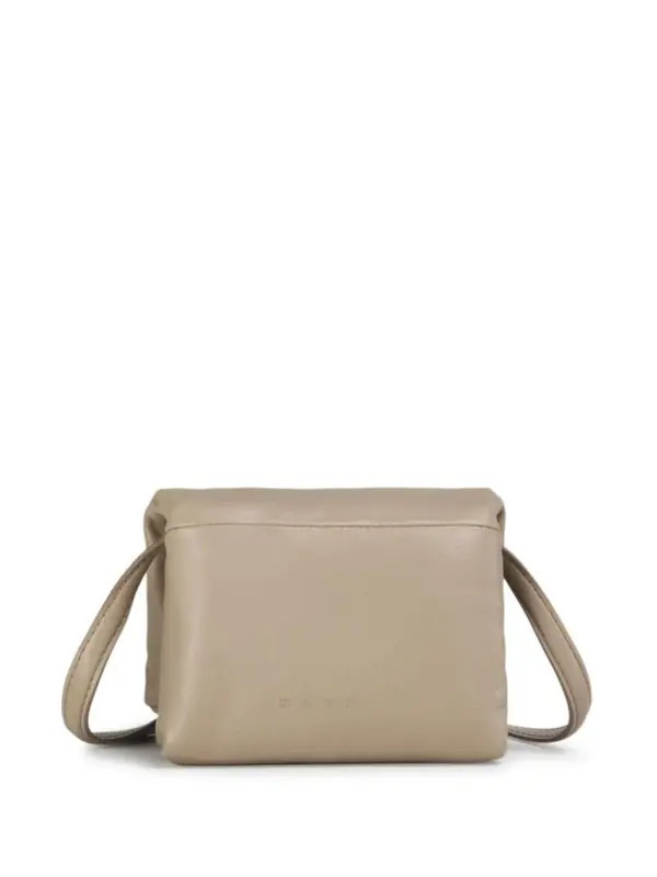 Marni Mini Prisma Leather Clutch - Neutrals