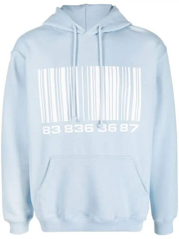VTMNTS Big Barcode Hoodie - Blue