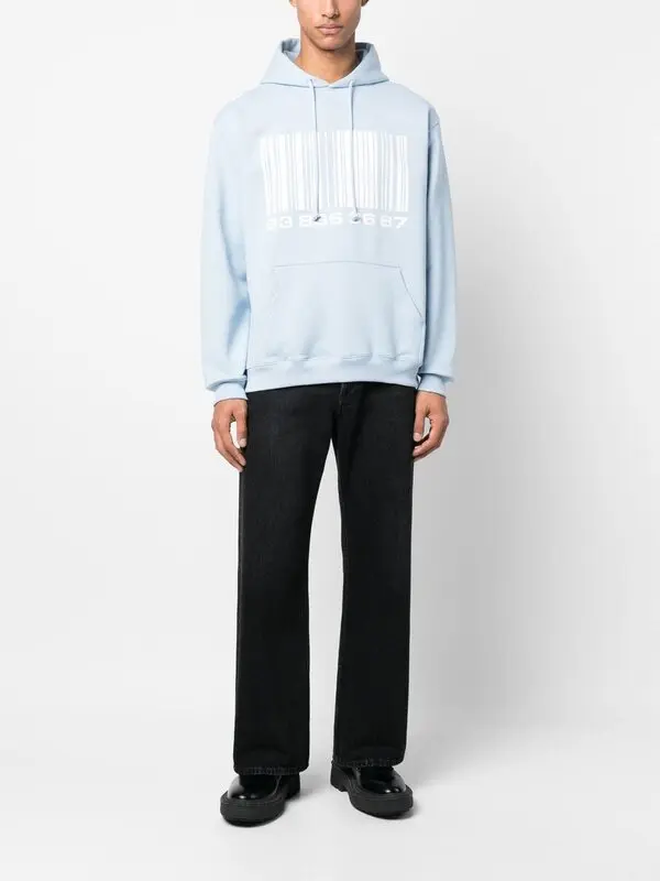 VTMNTS Big Barcode Hoodie - Blue