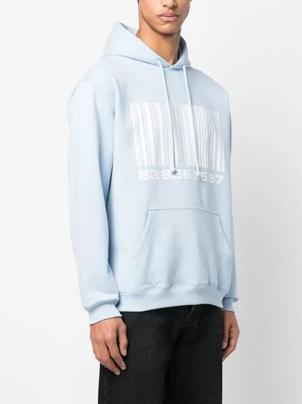 VTMNTS Big Barcode Hoodie - Blue