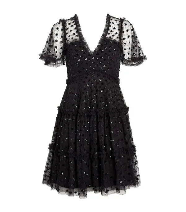 womens dresses with fringe Fringed Short Beaded Cocktail Dress