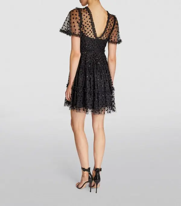 Needle & Thread Embellished Thea Mini Dress In Black - 33% Off |  Editorialist