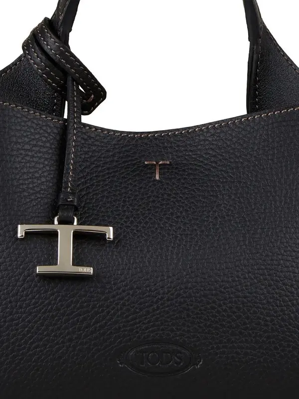 TOD'S Micro Leather Tote - Black
