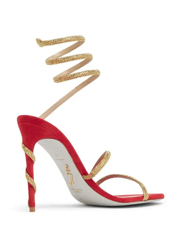 Rene Caovilla Wraparound Crystal-embellished Sandals