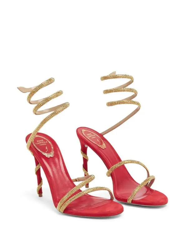 Rene Caovilla Wraparound Crystal-embellished Sandals