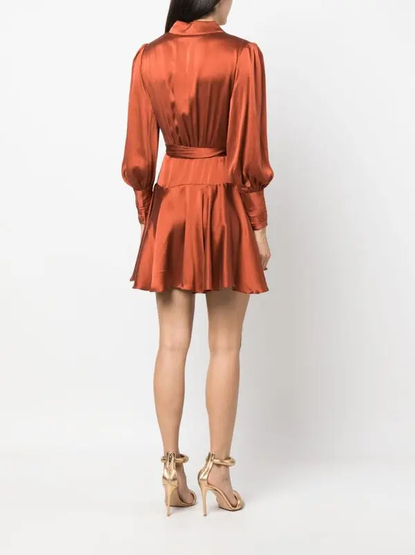 Zimmermann V-neck Wrap Silk Minidress