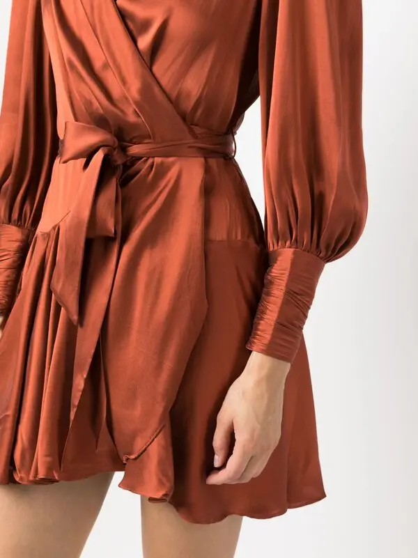 Zimmermann V-neck Wrap Silk Minidress
