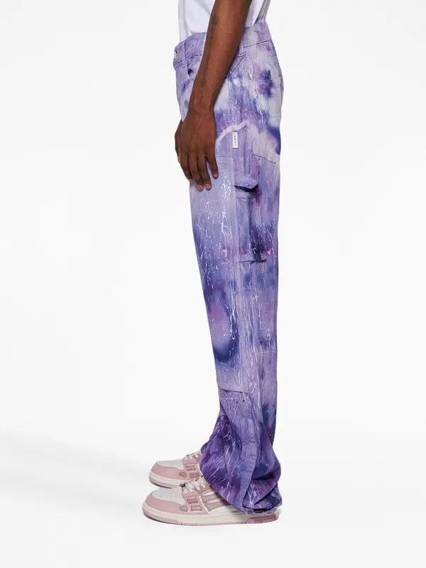 Amiri Cracked Tie-dye Carpenter Jeans