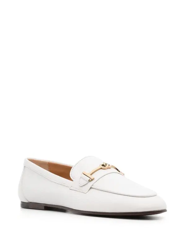 TOD'S Logo-plaque Leather Loafers