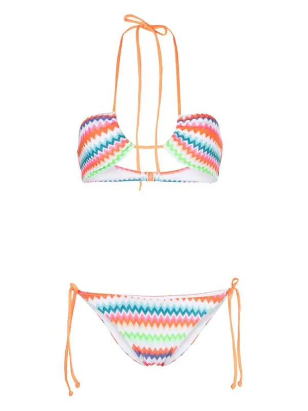 MC2 SAINT BARTH Zigzag-print Bikini Set