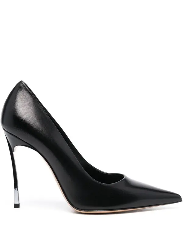 Casadei Sculpted-heel 110mm Leather Pumps - Black
