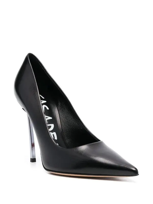 Casadei Sculpted-heel 110mm Leather Pumps - Black