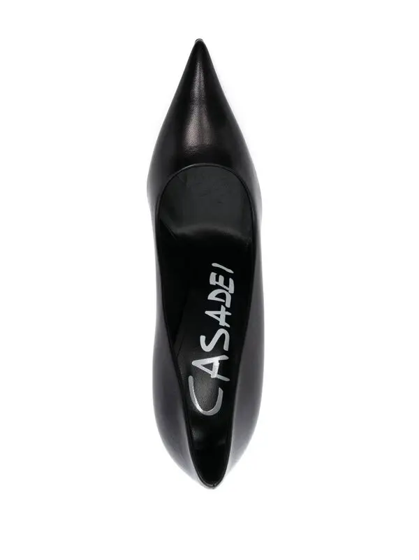 Casadei Sculpted-heel 110mm Leather Pumps - Black