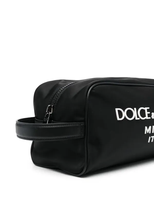 Dolce & Gabbana Logo Leather Wash Bag