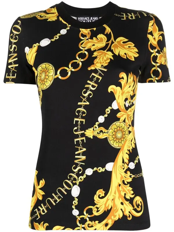 Versace Logo Couture-print T-shirt