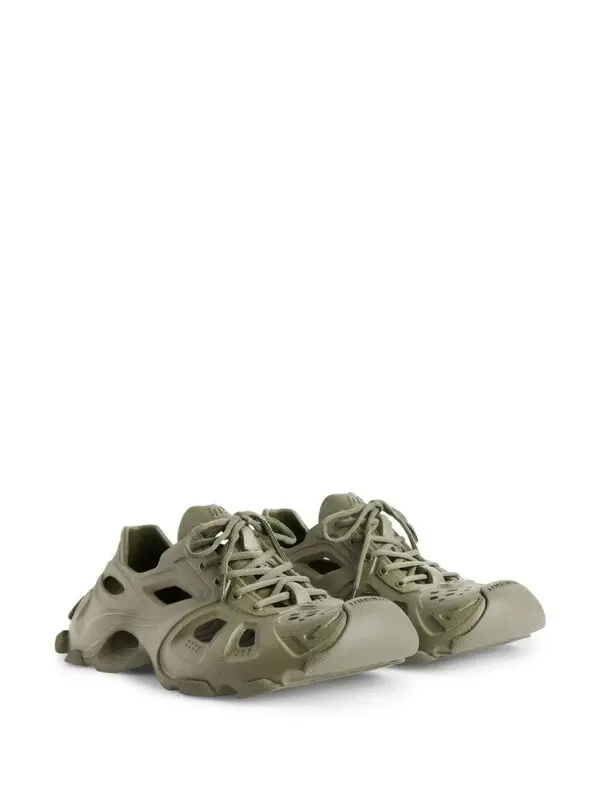 Balenciaga Hd Cut-out Low-top Sneakers - Green