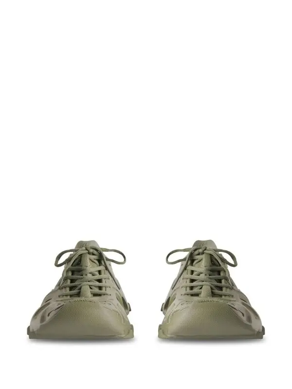 Balenciaga Hd Cut-out Low-top Sneakers - Green