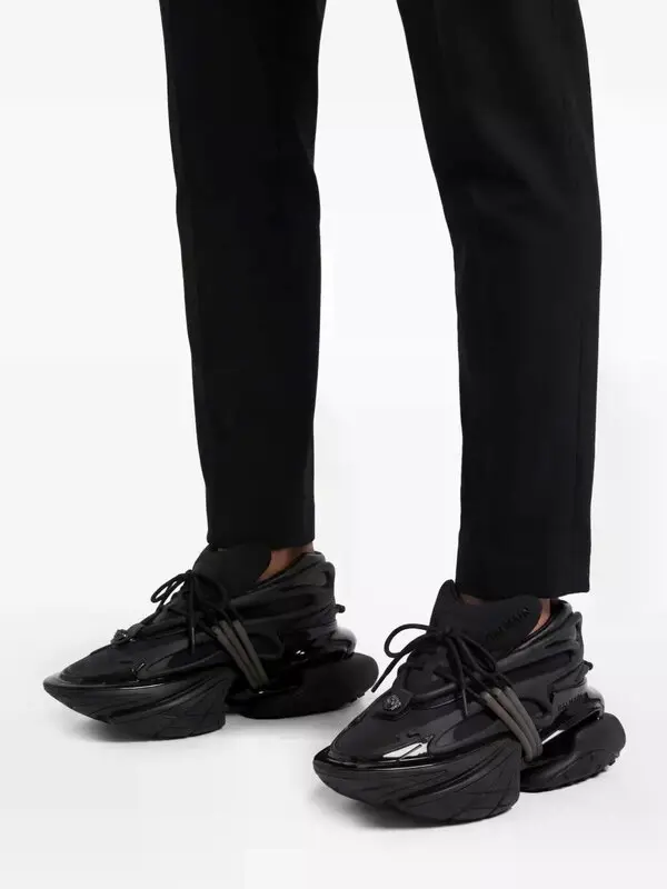 Balmain Leather Unicorn Low-top Sneakers