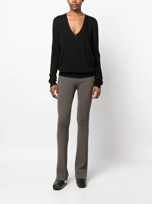 Rick Owens Ribbed Flared Trousers