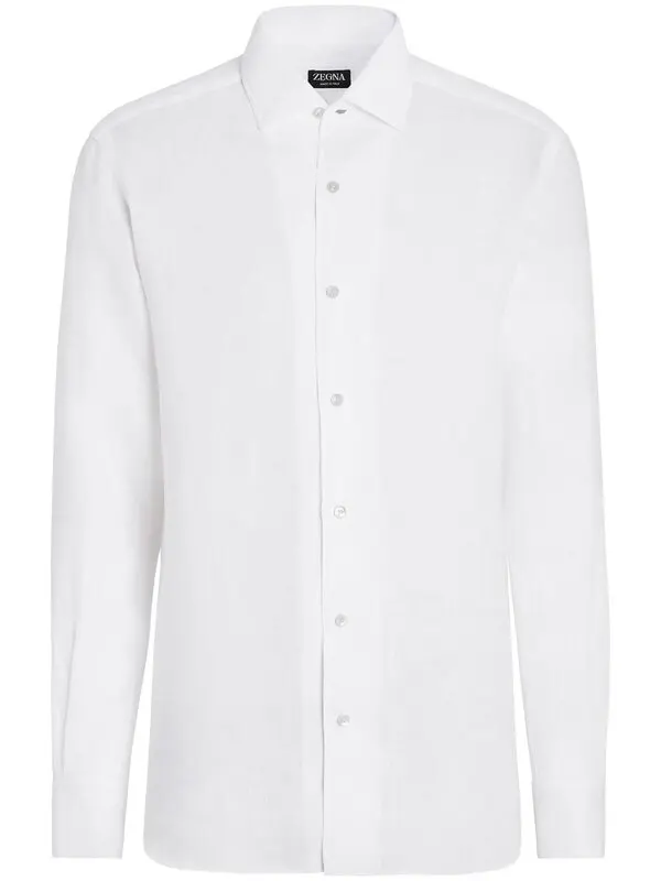 Zegna Long-sleeve Linen Shirt