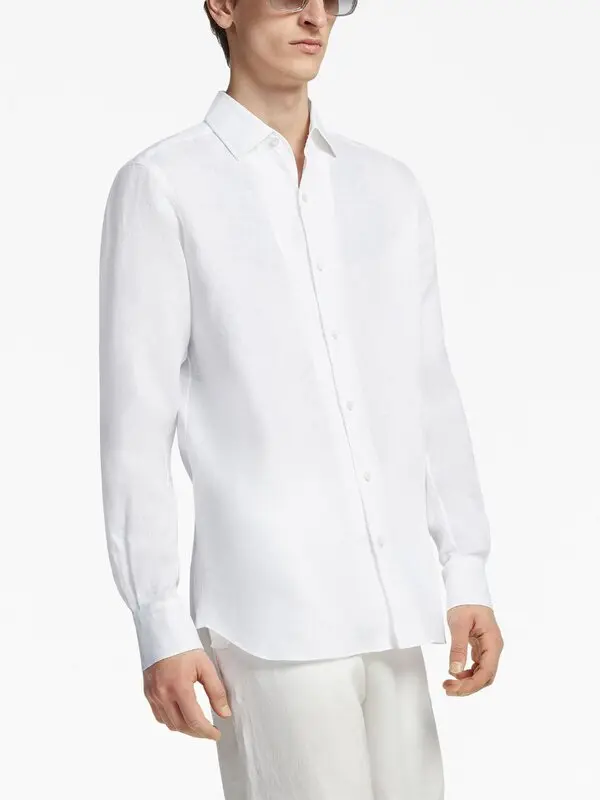Zegna Long-sleeve Linen Shirt