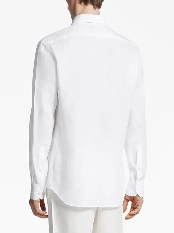 Zegna Long-sleeve Linen Shirt