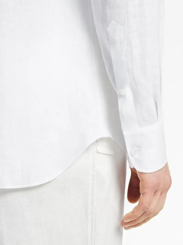 Zegna Long-sleeve Linen Shirt