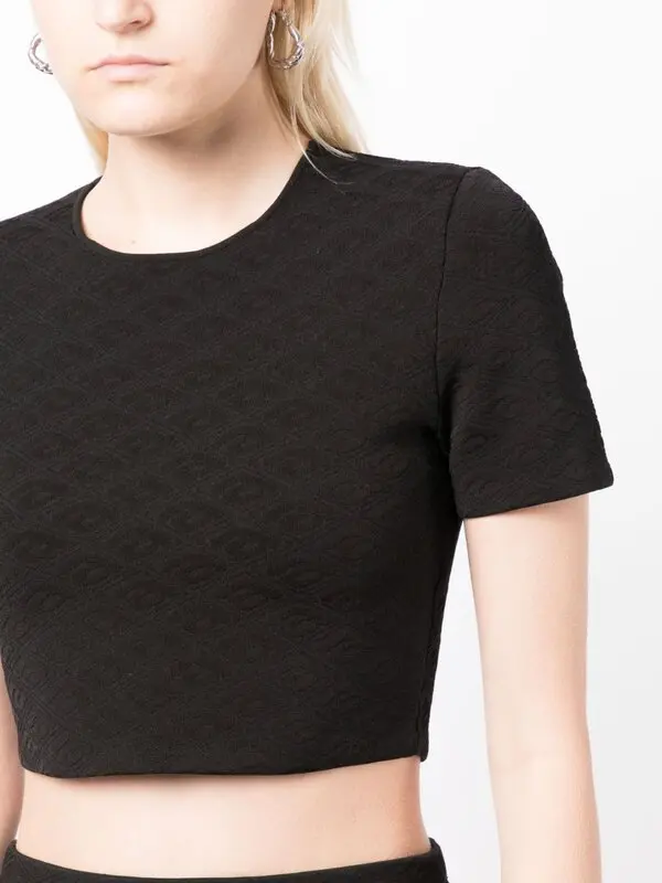 Alexander Wang Logo-jacquard Cropped T-shirt