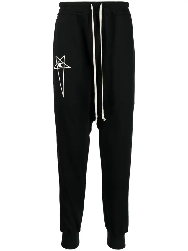 Rick Owens Prisoner Drop-crotch Track Pants - Black