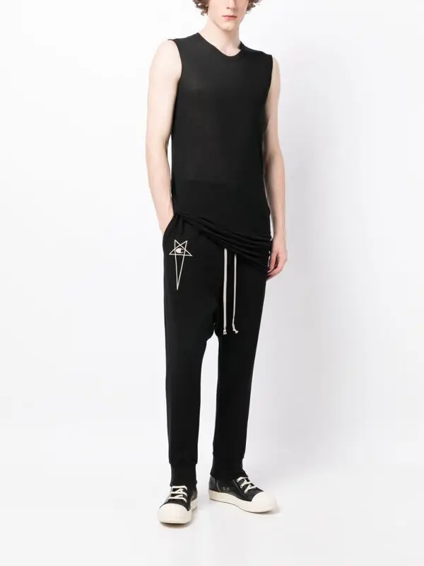 Rick Owens Prisoner Drop-crotch Track Pants - Black