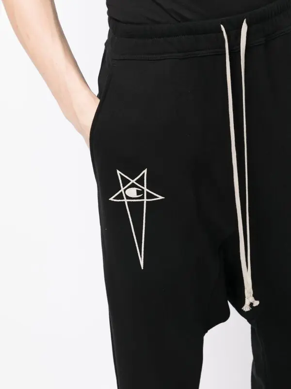 Rick Owens Prisoner Drop-crotch Track Pants - Black