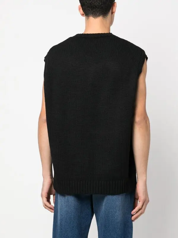 WTAPS V-neck Ribbed Knit Vest