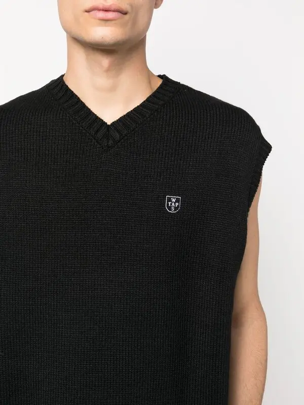 WTAPS V-neck Ribbed Knit Vest