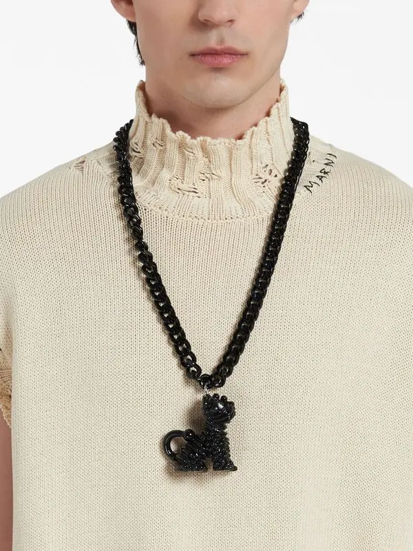 Marni Dog-motif Charm Necklace