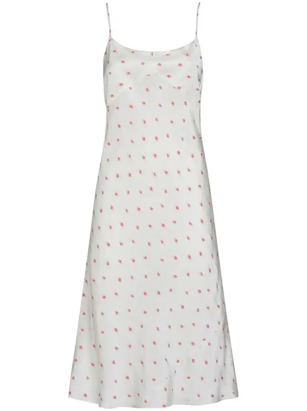 Marni Rose-jacquard Slip Dress - White