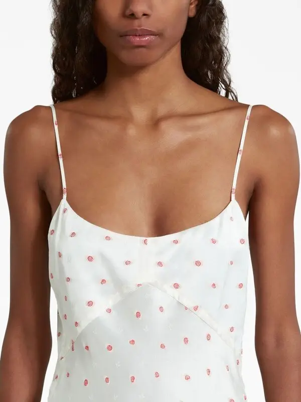 Marni Rose-jacquard Slip Dress