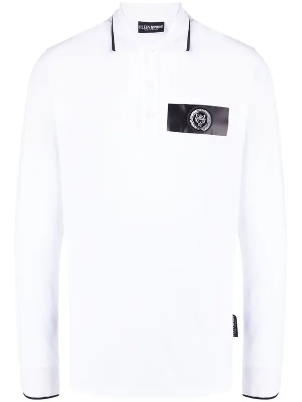 PLEIN SPORT Long-sleeve Cotton Polo Shirt