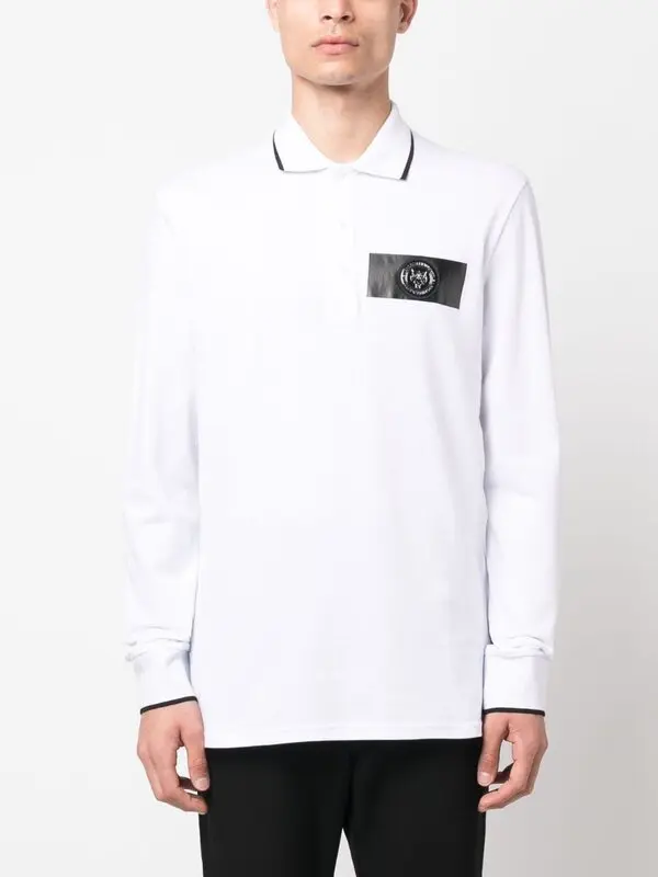 PLEIN SPORT Long-sleeve Cotton Polo Shirt