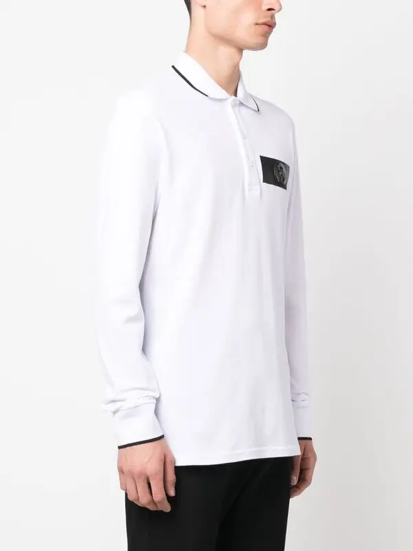 PLEIN SPORT Long-sleeve Cotton Polo Shirt