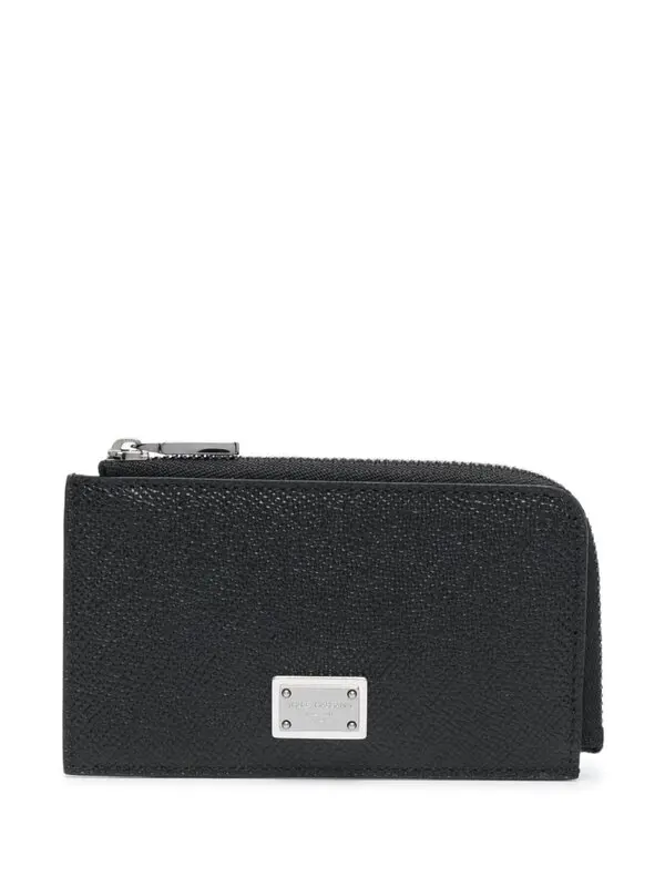 Dolce & Gabbana Logo-plaque Zipped Leather Wallet