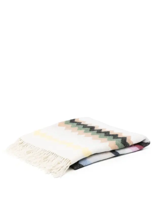 Missoni Zigzag Wool-blend Throw - Neutrals