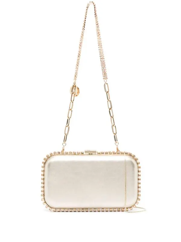 Rosantica Clio Crystal-embellished Clutch - Gold