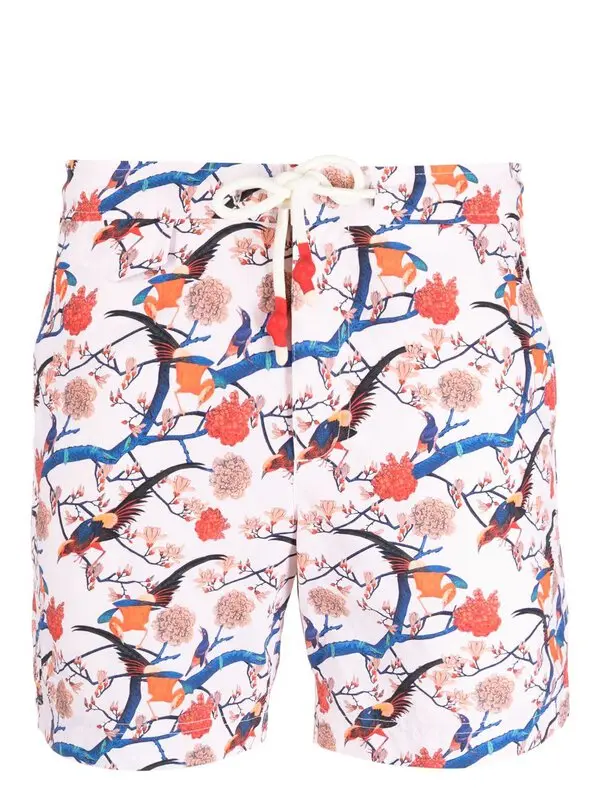 Orlebar Brown Floral-print Drawstring Swim Shorts - Pink