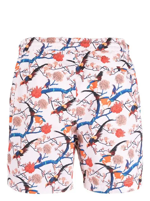 Orlebar Brown Floral-print Drawstring Swim Shorts - Pink