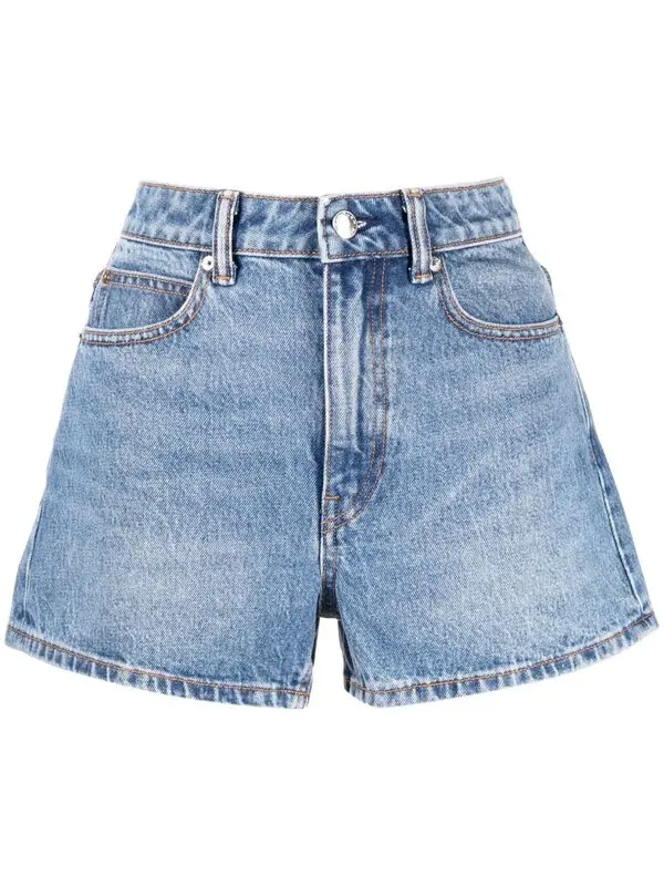 Alexander Wang Shorty High-rise Denim Shorts