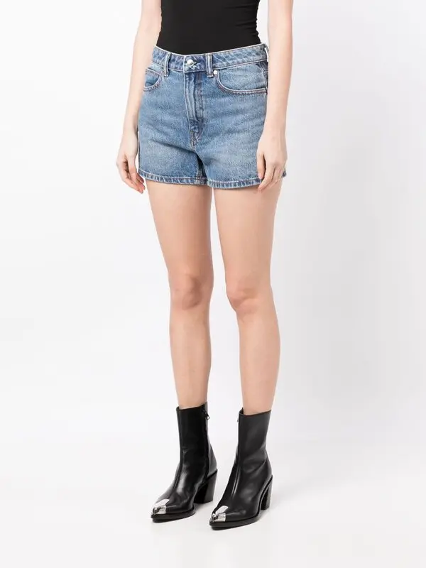 Alexander Wang Shorty High-rise Denim Shorts