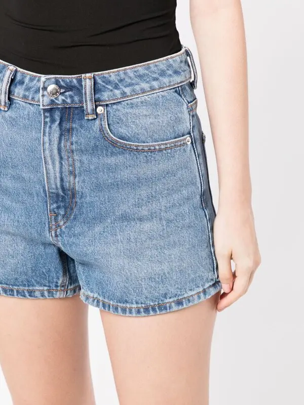 Alexander Wang Shorty High-rise Denim Shorts
