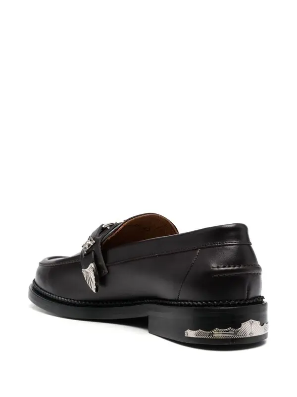TOGA VIRILIS Logo-engraved Leather Loafers